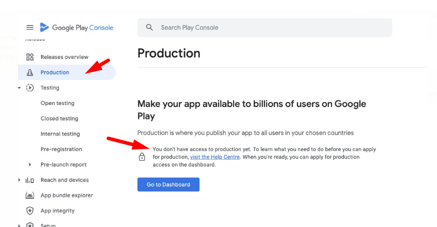 Guide to Applying for Production in Google Play Console - WebToNative